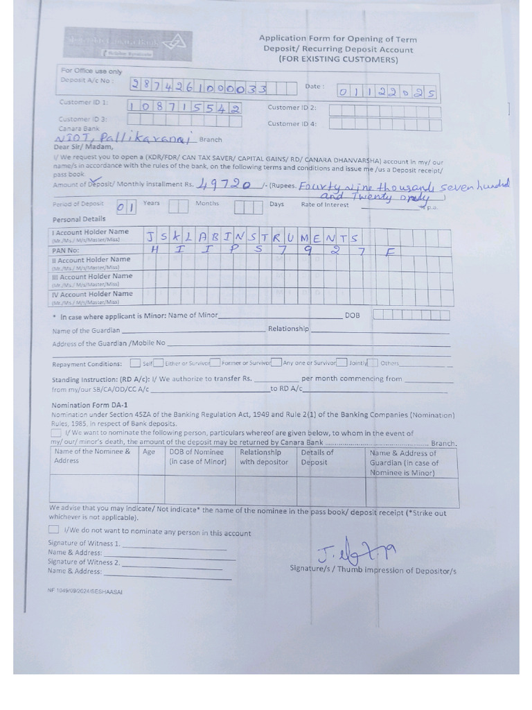 BG Form November | PDF