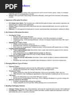 Reception Standard Operating Procedure | PDF