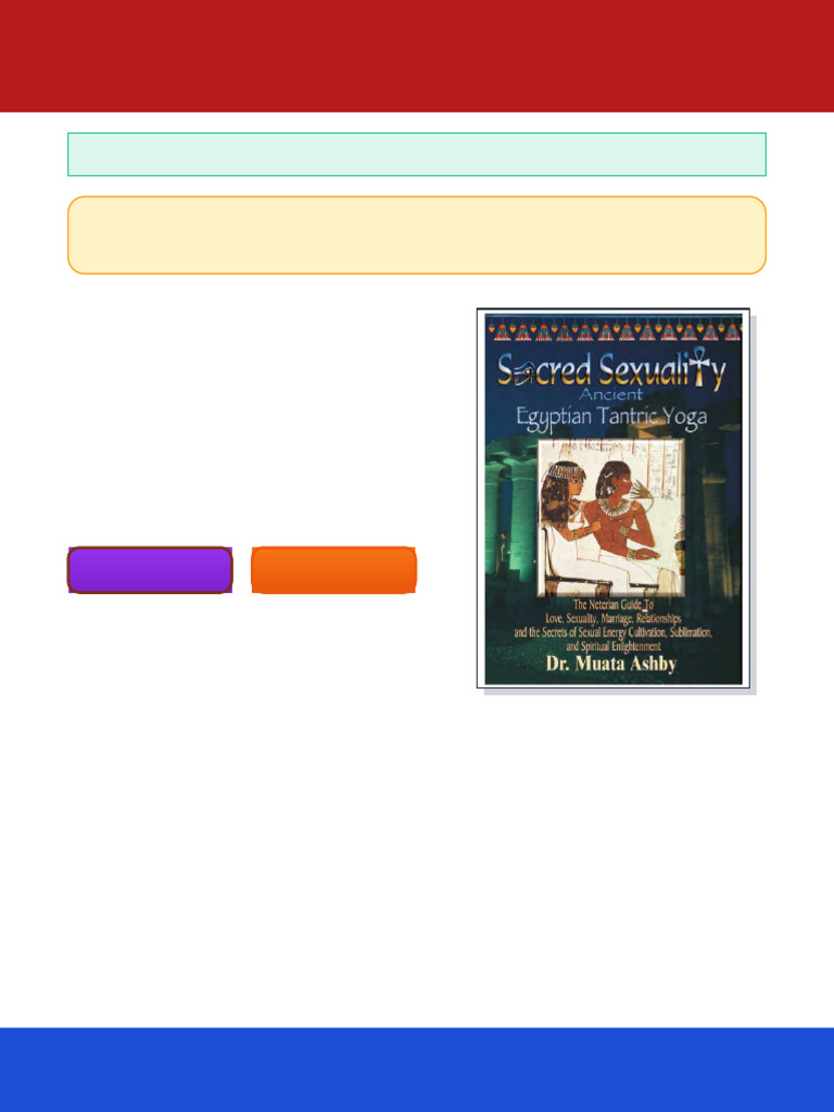 Sacred Sexuality Ancient Egyptian Tantric Yoga Muata Ashby Ebook 2025 ...
