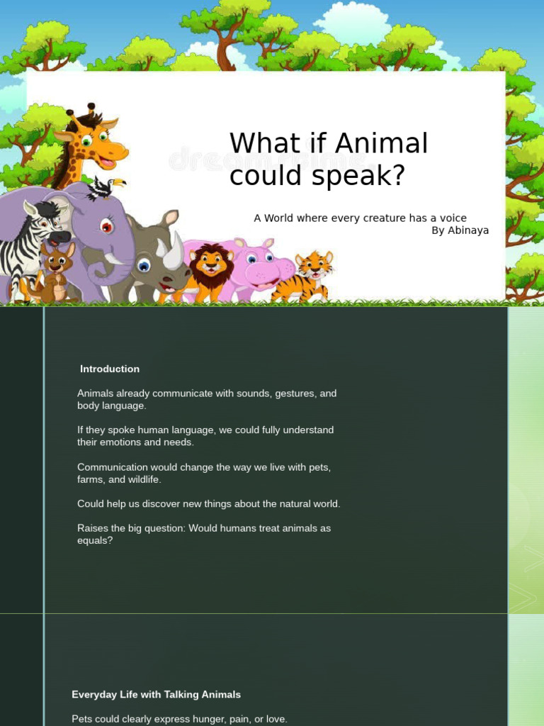 Talking Animals: A New Era of Communication | PDF