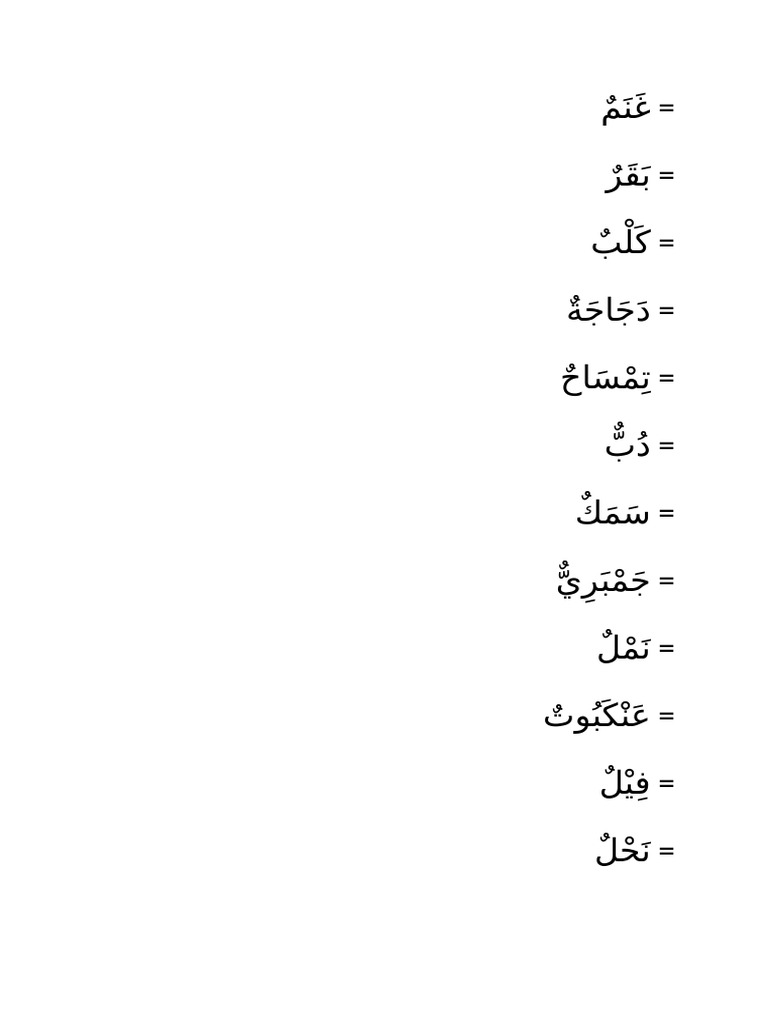 Latihan Bahasa Arab Tahun 1 (Cerai Huruf) | PDF