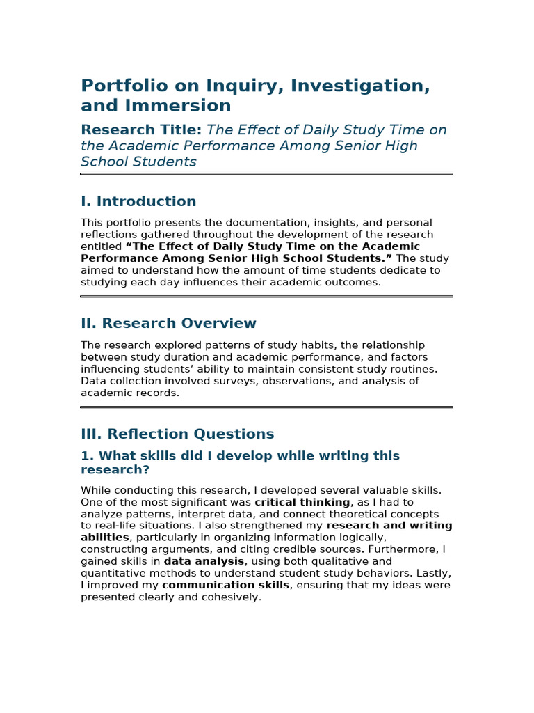 Impact of Study Time on Student Performance | PDF | Cognition | Learning