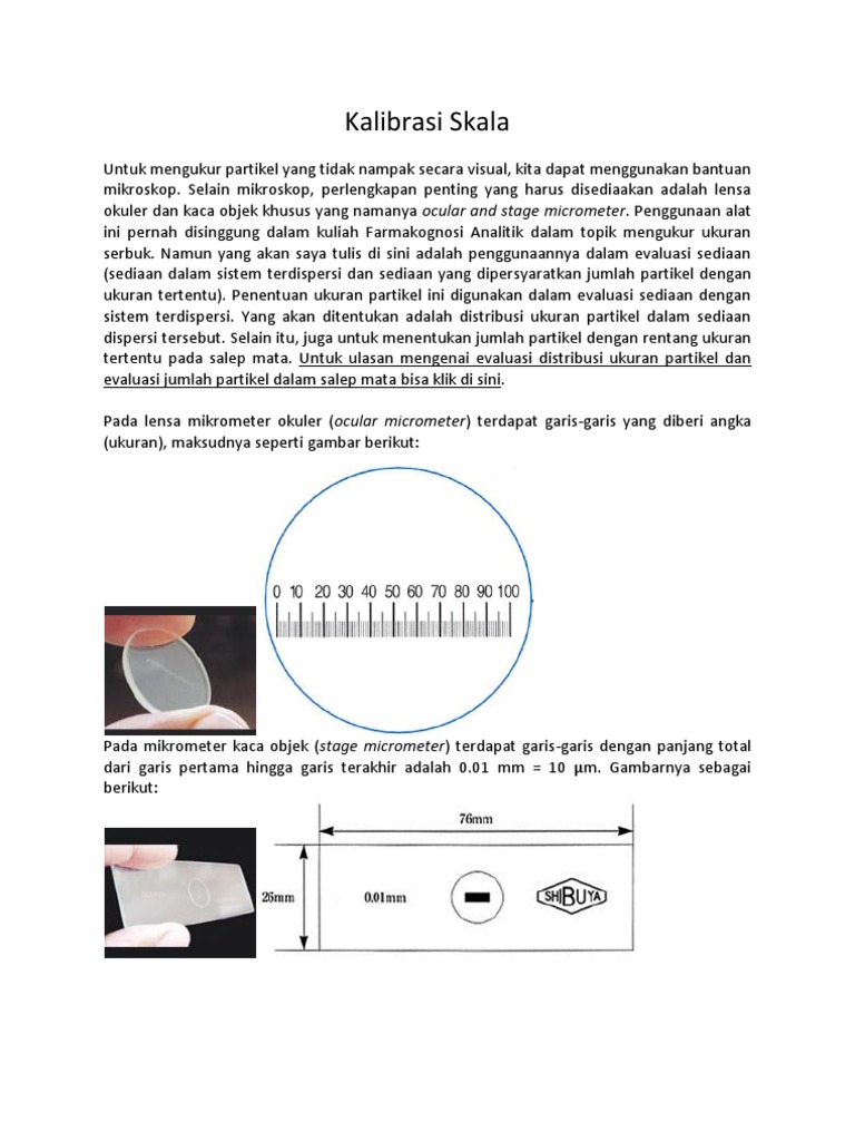 Kalibrasi Mikrometer Okuler Mikroskop | PDF