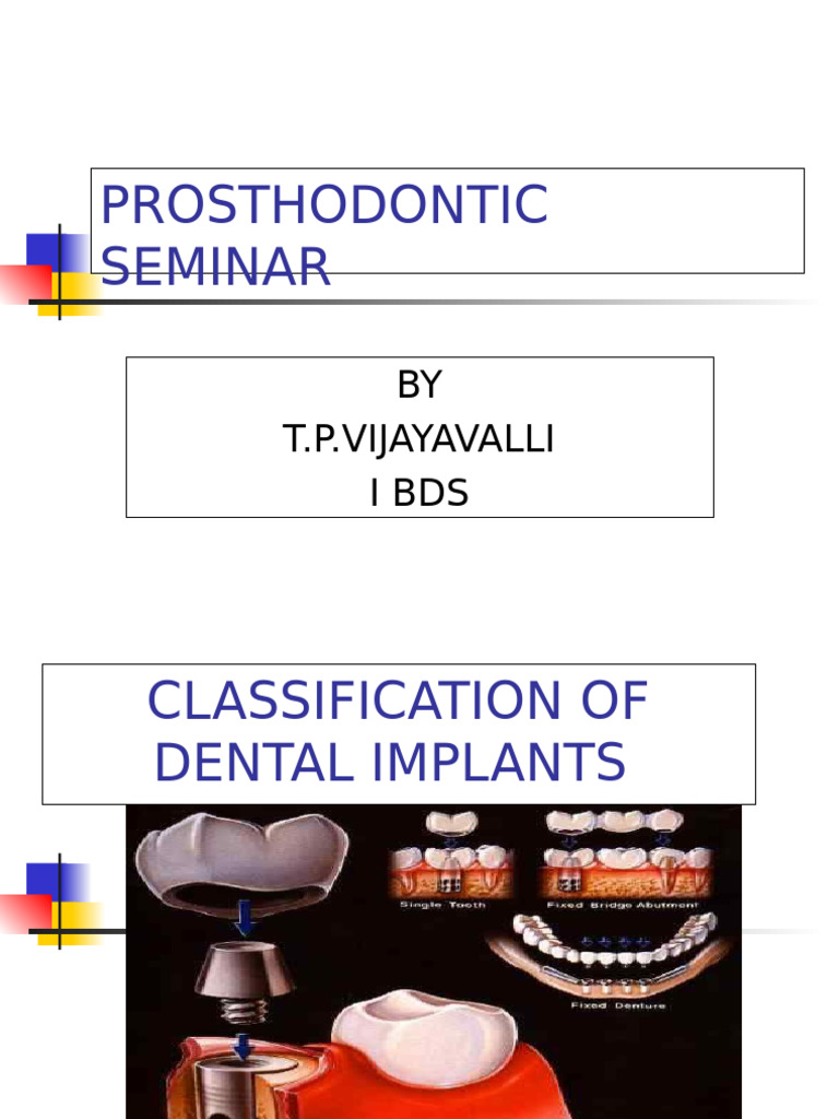 Classification of Dental Implants | PDF | Dental Implant | Implant ...