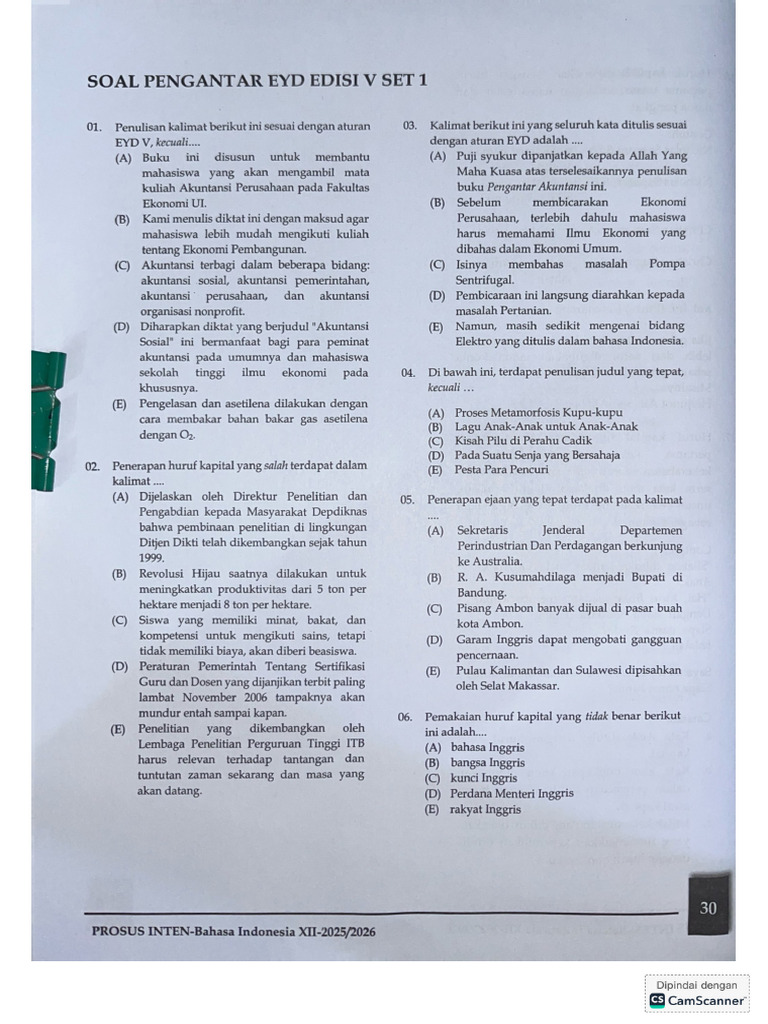 Eyd V - 1 | PDF
