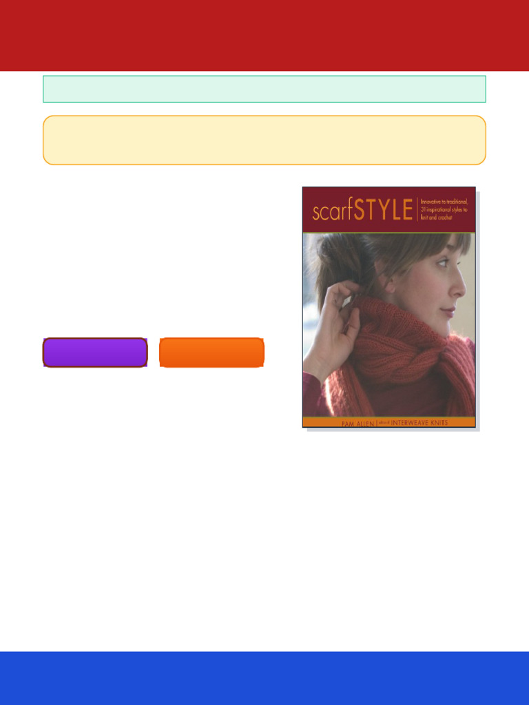 Scarf Style First Printing Edition Pam Allen ebook premium student ...