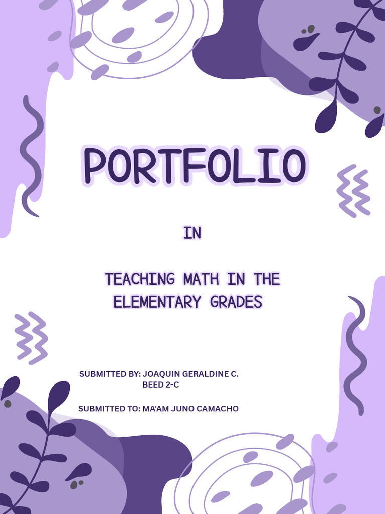 Teaching Math in Elementary Grades Portfolio | PDF