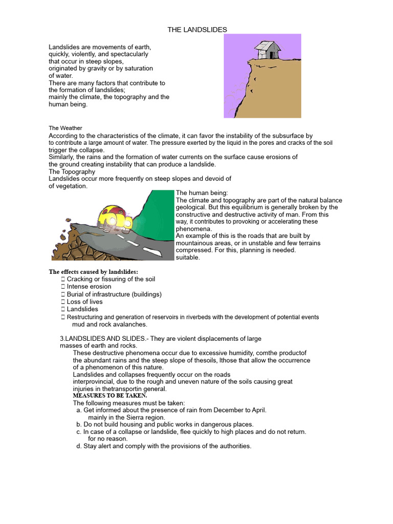 The Landslides | PDF | Landslide | Erosion
