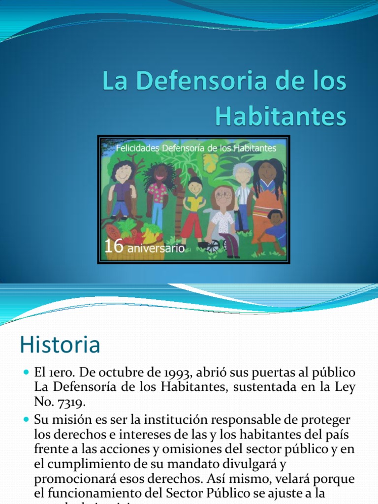 La Defensoria de Los Habitantes de Costa Rica | PDF | Parlamento | Gobierno