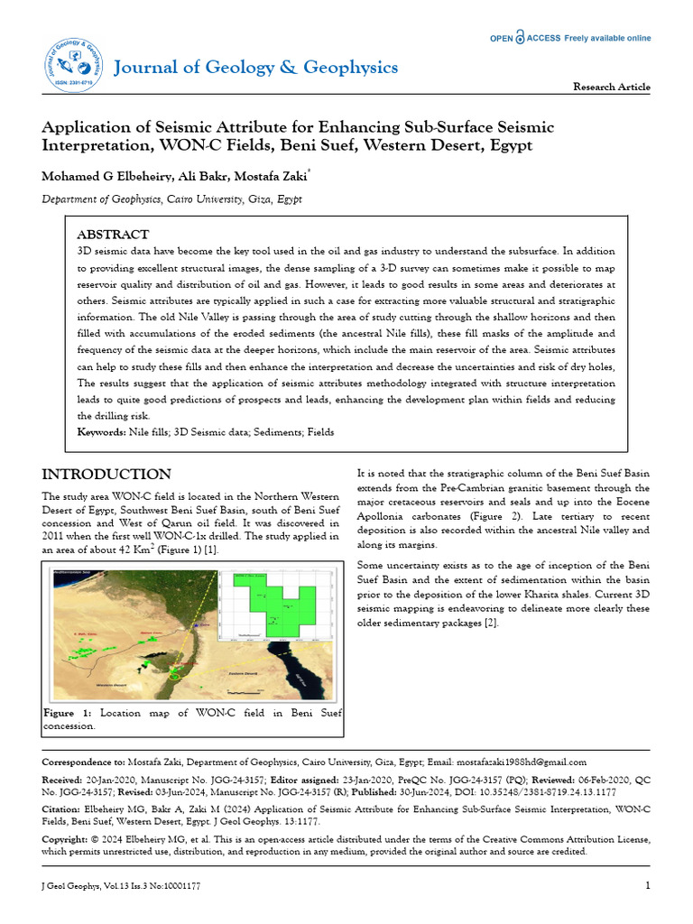 Application of Seismic Attribute for Enhancing Subsurface Seismic ...