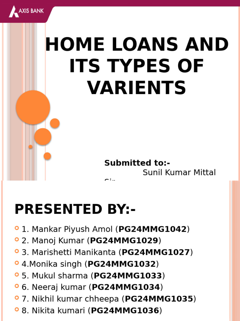 Home Loans and Its Types of Varients | PDF | Mortgages | Loans