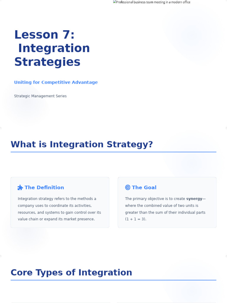 Integration Strategies for Competitive Advantage | PDF | Supply Chain ...