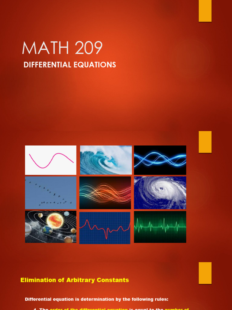 MATH 209 Elimination of Arbitrary Constant 2 | PDF | Variable ...