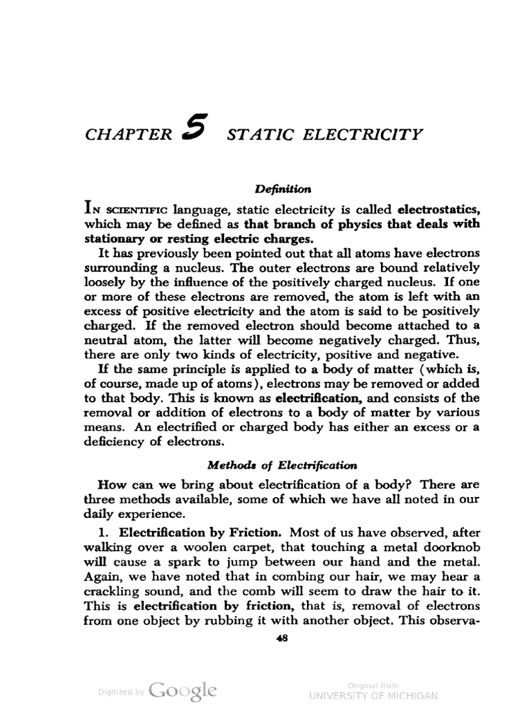 Static Electricity | PDF