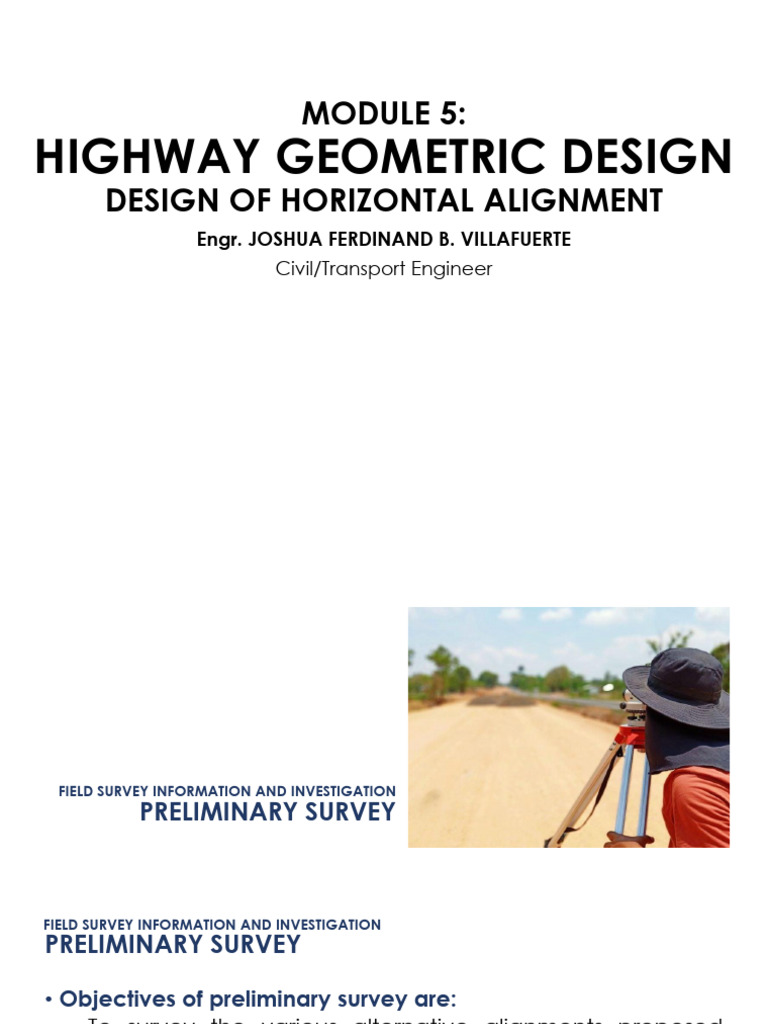 5.0 - Highway Geometric Design - Design of Horizontal Alignment | PDF ...