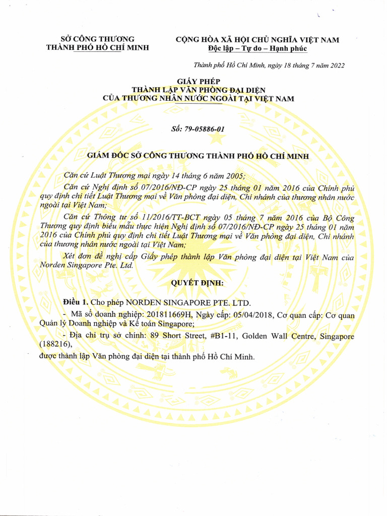 Rep Office License Final | PDF