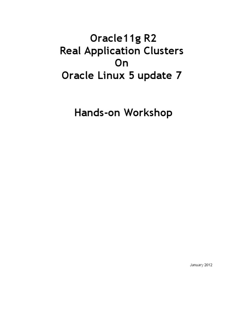 11gR2 RAC-Install Workshop Day1 | PDF | Oracle Database | Computer Cluster
