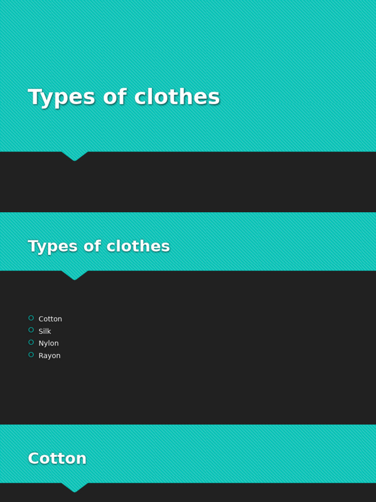 Types of clothes | PDF