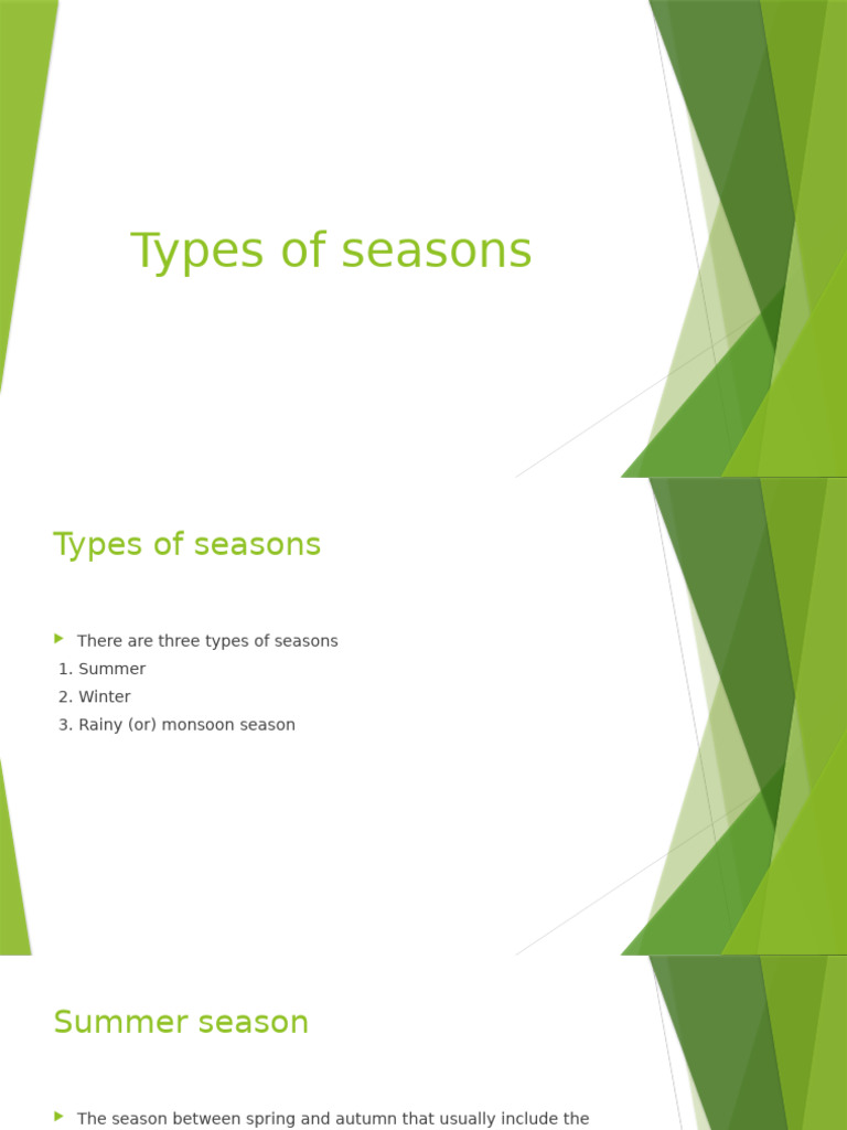 Types of Seasons | PDF