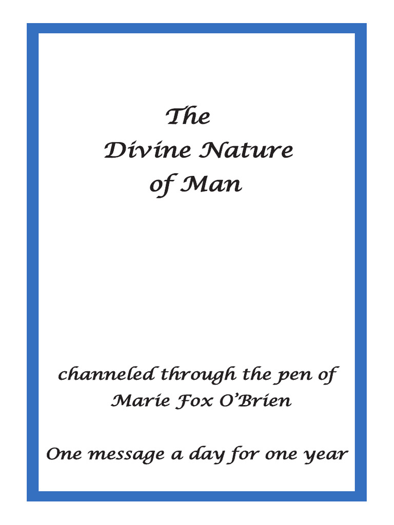 The Divine Nature of Man | PDF | Love | Soul