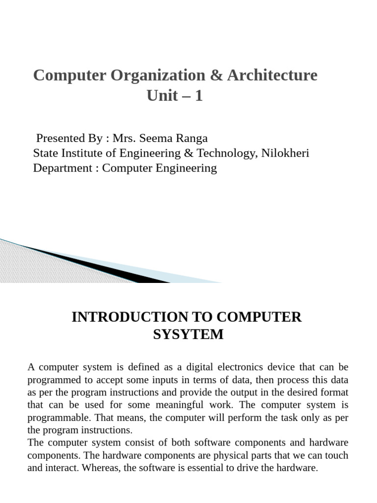 Computer Organization and Arch | PDF | Central Processing Unit | Computer Architecture