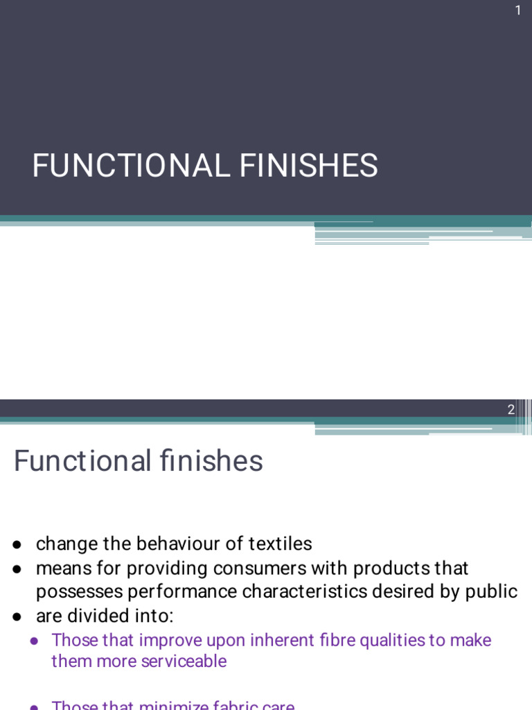 5. Functional Finishes | PDF | Textiles | Materials