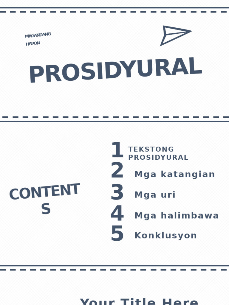 Filipino Procedural Presentation | PDF