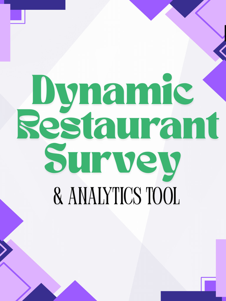 Dynamic Restaurant Order Survey and Analytics Tool 2 | PDF