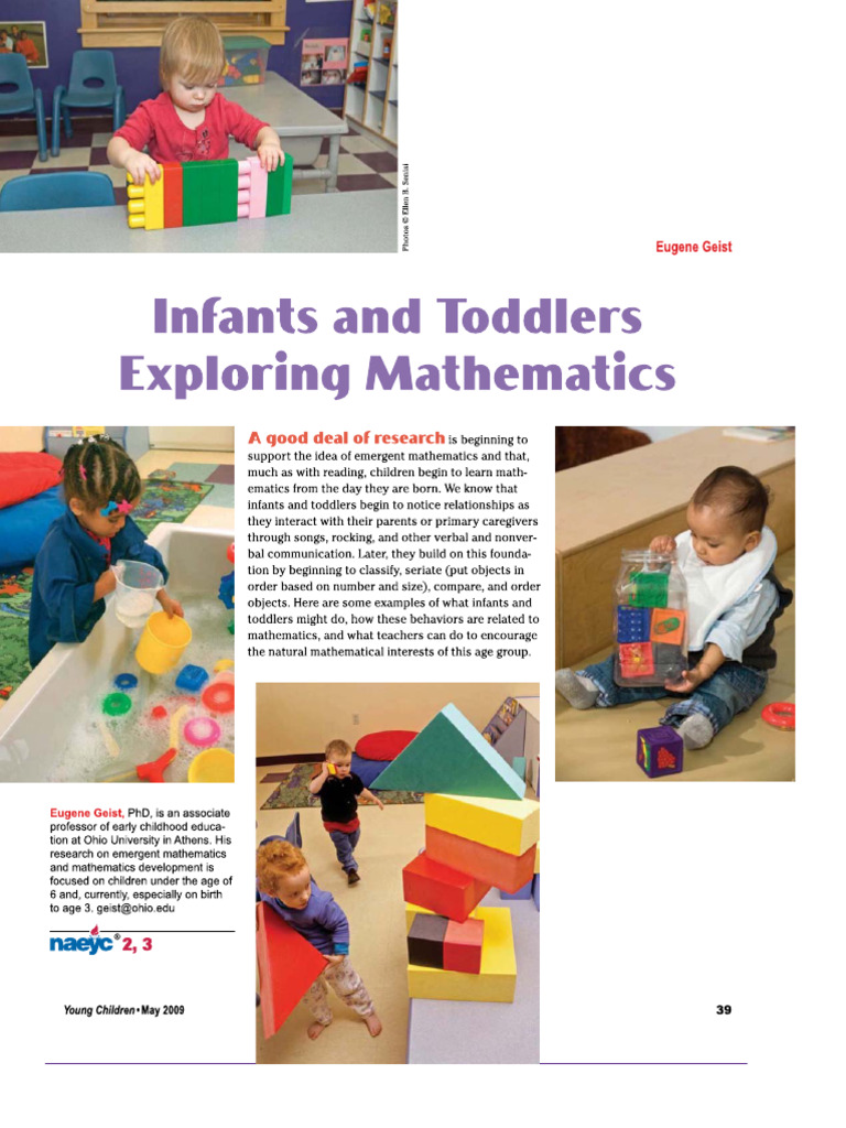 Infants and Toddlers Exploring Mathematics | PDF