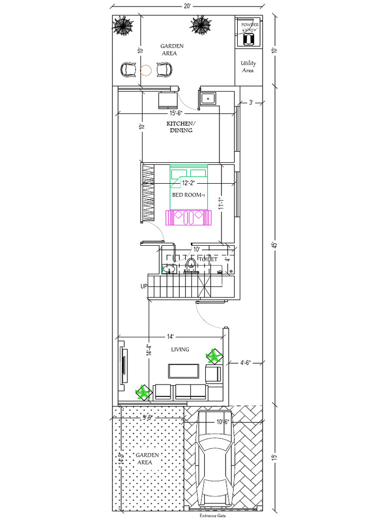 20X45 South Face Plan Opt-3 | PDF