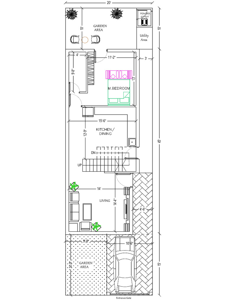 20X45 South Face Plan Opt-2-Model - Mirror | PDF