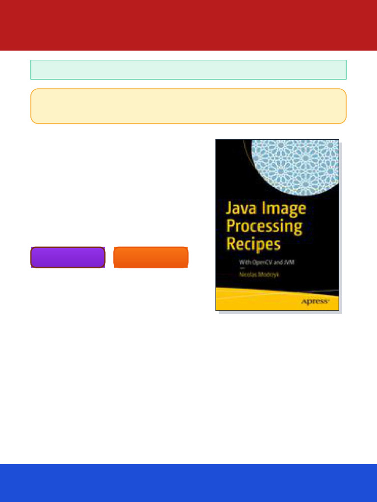 Java Image Processing Recipes: With OpenCV and JVM 1st Edition Nicolas ...