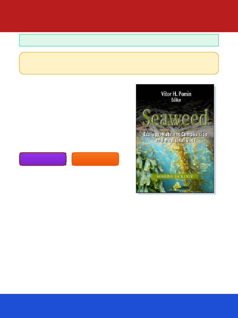Seaweed 1st Edition Vitor H. Pomin ebook with chapters available | PDF ...