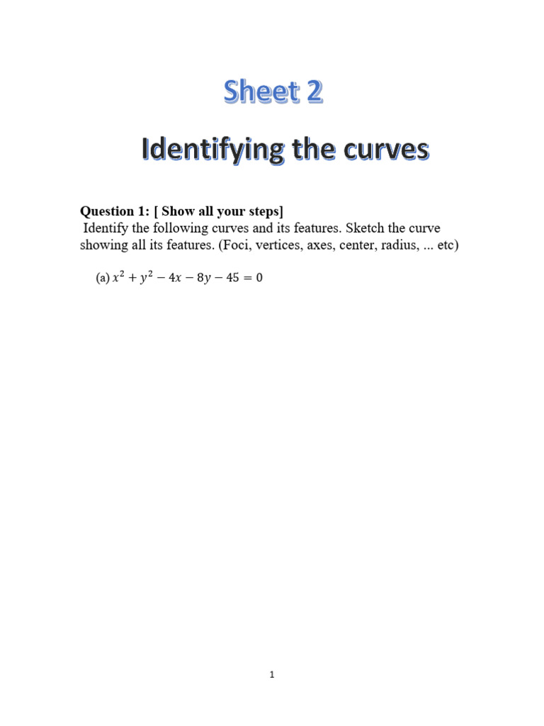 Identify and Sketch Curves Features | PDF