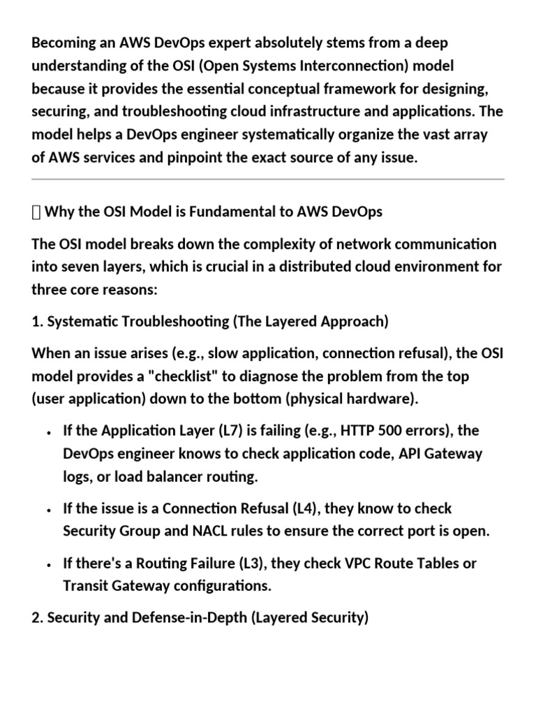 Becoming Aws Devops Expert Stems From Understanding The Networking and ...