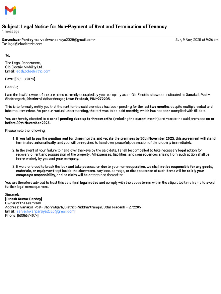Legal Notice | PDF
