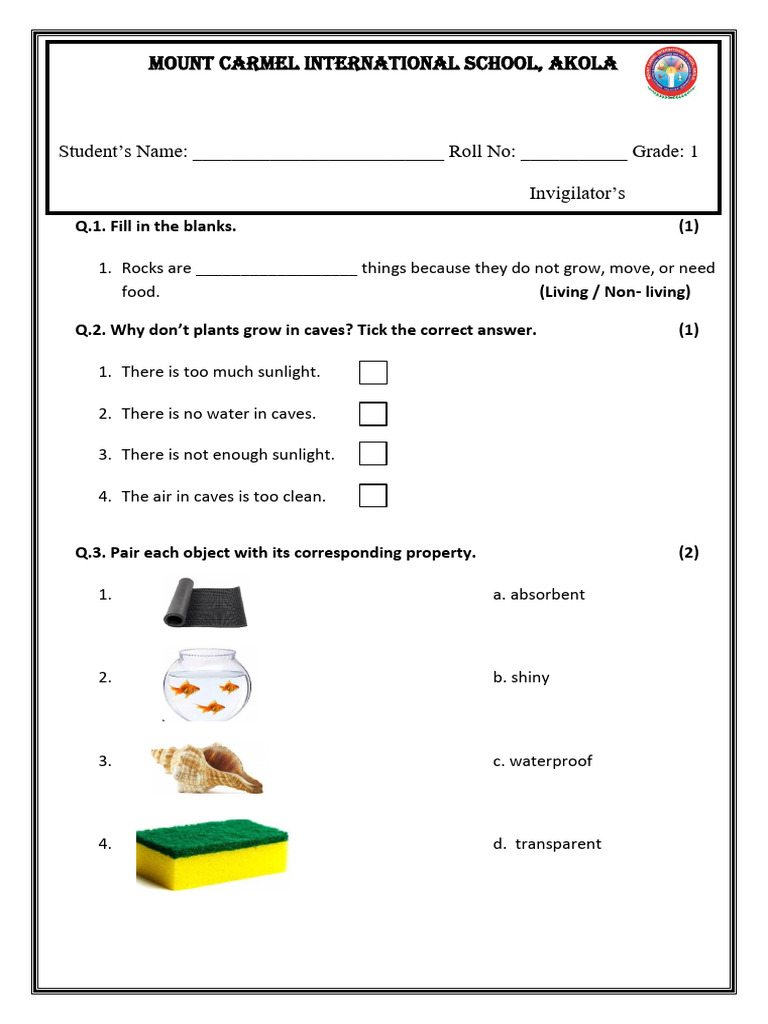 Grade 1 Science Ankita Maam | PDF