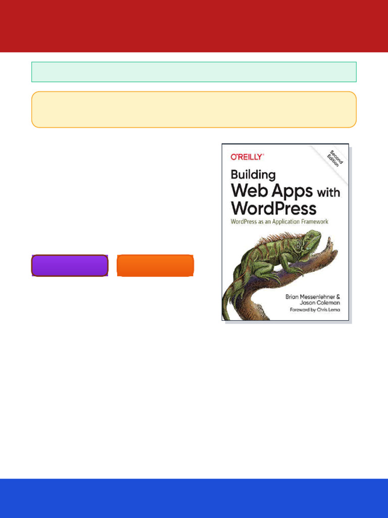 Building Web Apps with WordPress WordPress as an Application Framework Brian Messenlehner ebook ...