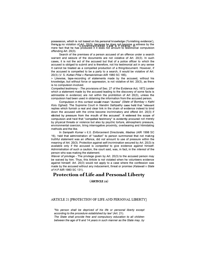 Article 21 Ak Jain Marked File | PDF | Privacy | Right To Privacy
