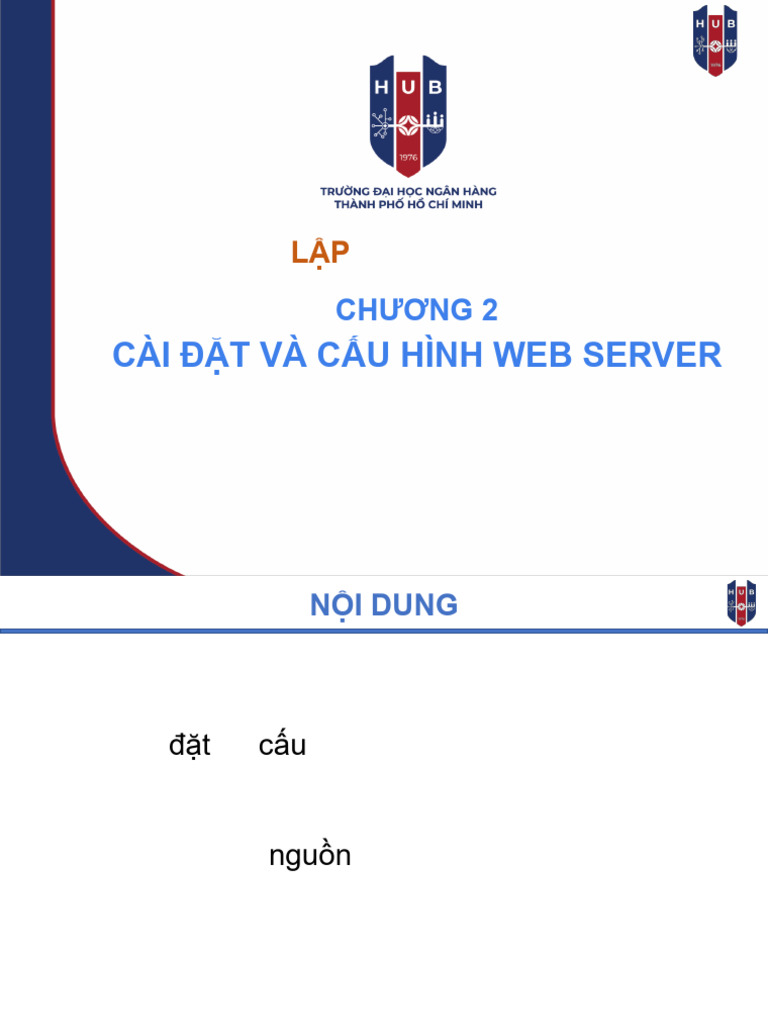 Lap Trinh Web Chuong 2 Cai Dat Webserver | PDF