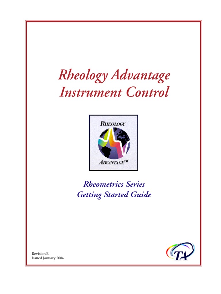 Rheology Advantage Instrument Control - Getting Started Guide | PDF ...