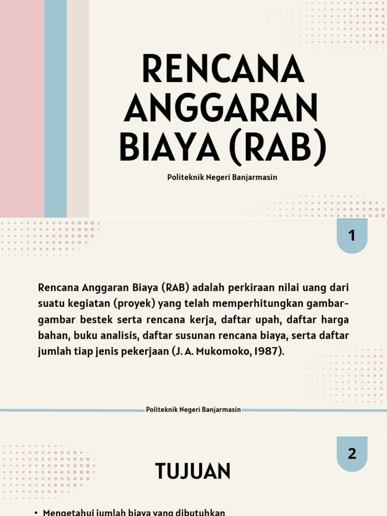 11- 12 Rencana Anggaran Biaya (RAB) | PDF