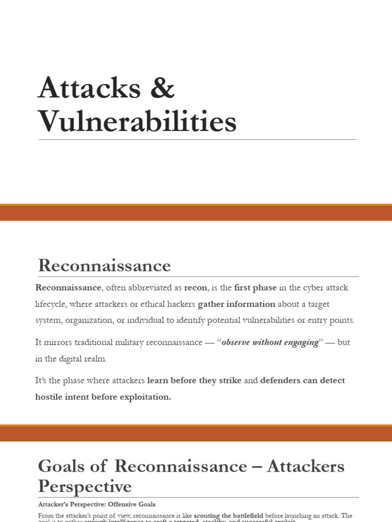 Attacks and Vulnerabilities | PDF | Security | Computer Security