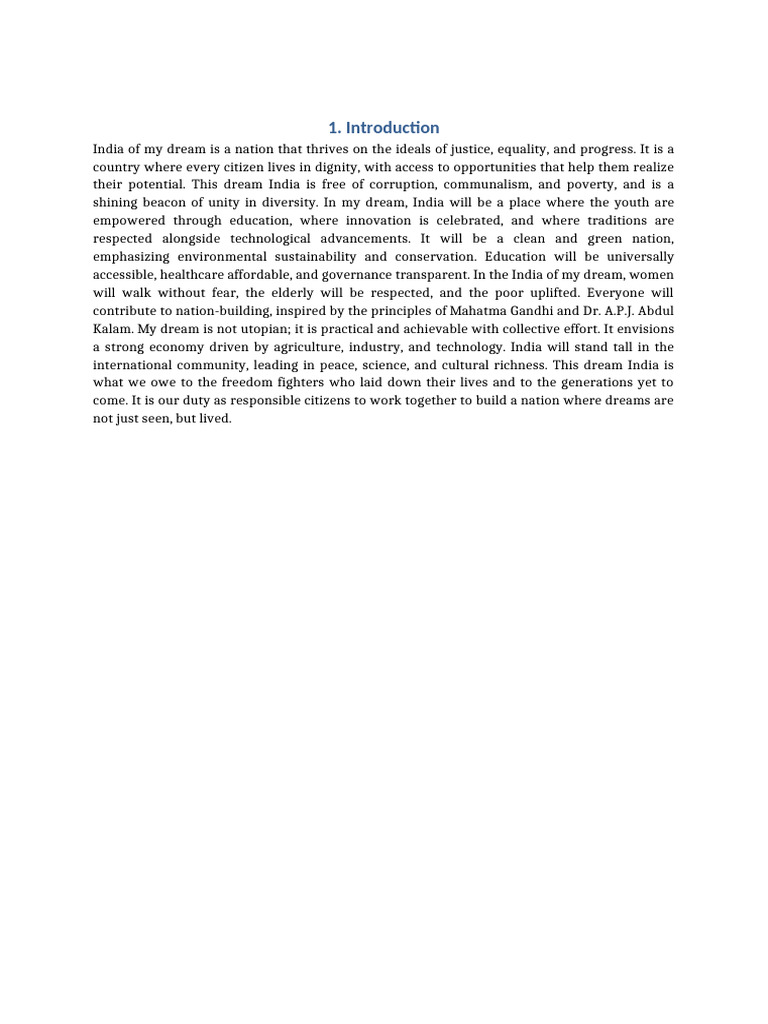 Vision for a Progressive India | PDF