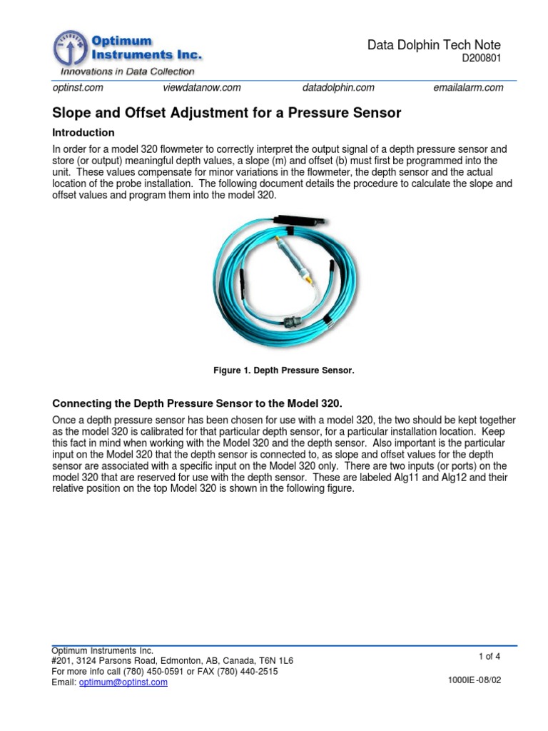 D200801 Slope and Offset Adjustment For A Pressure Sensor | PDF ...