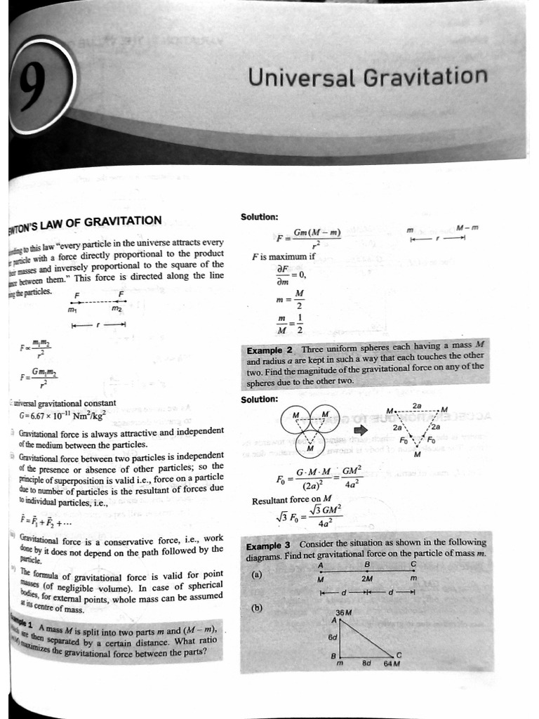 CH 7 Gravitation Physics | PDF