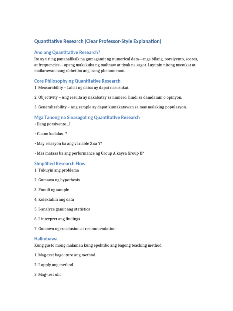 Quantitative Research Prof Style | PDF