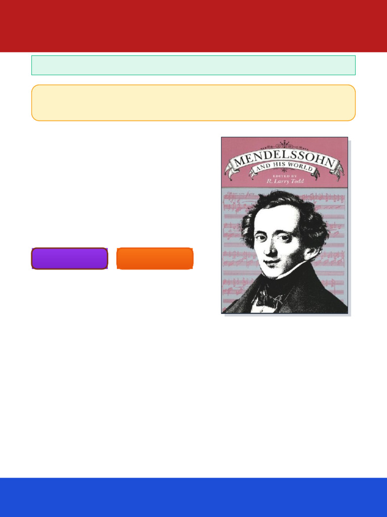 Mendelssohn and His World R. Larry Todd (Editor) ebook complete file ...