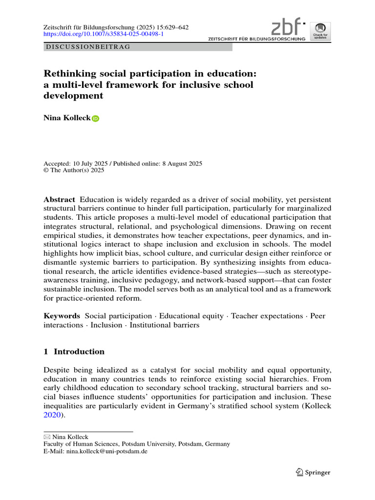 s35834-025-00498-1 | PDF | Social Exclusion | Stereotypes
