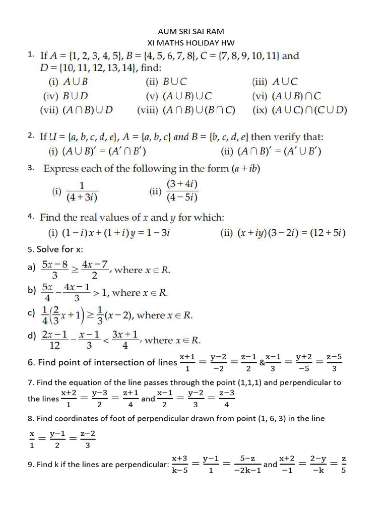 Parent Portalxi Maths Holiday HW | PDF